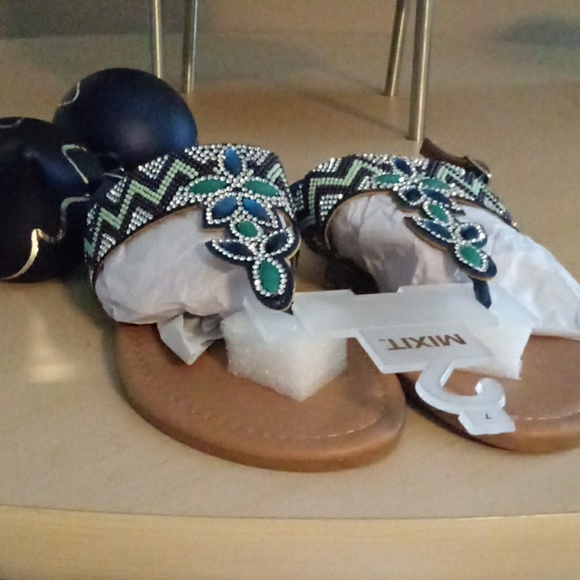 Mixit | Shoes | Mixit Beaded Rhinestone Sandals | Poshmark